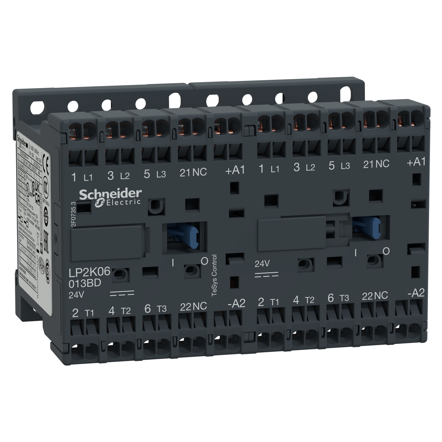 TeSys LP2K - contacteur inverseur - 3P - AC-3 440V - 6A - bobine 24Vcc ...